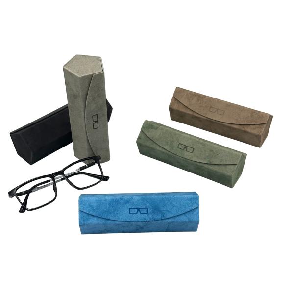 Quality Customized Folding Triangle Eyeglass Case Personalised Eyewear Case Fashionable for sale