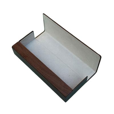 China Customized glasses sunglasses leather folding cases box folding triangle custom Luxury glasses sunglasses case packing for sale