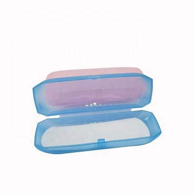 China 148*48*36mm Clear Plastic Eyewear Case With Color Logo Customized for sale