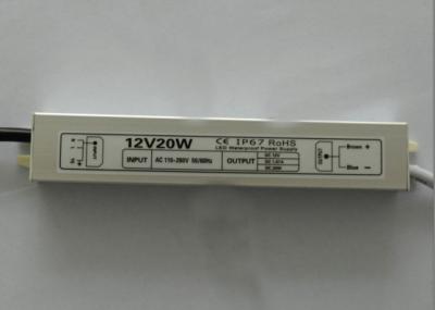 China Constant Voltage IP67 12V 20W LED Strip Power Supply , LED Driver Transformer for sale