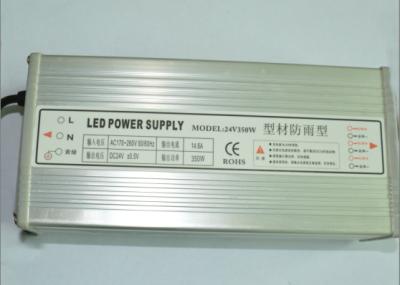 China 350W Rainproof AC DC Led Driver Power Supply DC 24V  / 12V AC 170 - 264V for sale
