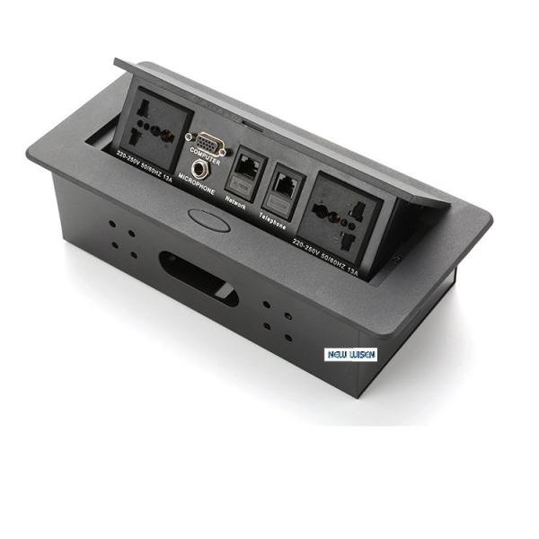 Quality Counter Power Pop Up Worktop Socket Outlet 30cm Pre Wired For Kitchen Office for sale