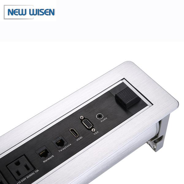 Quality Flip Up Conference Desk Mounted Power Sockets Recessed Power Strip Outlet for sale