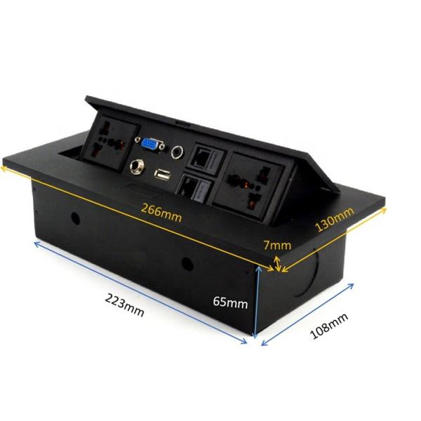 Quality Motorized Kitchen Worktop Sockets Pop Up Plugs For Countertops Aluminum Alloy for sale