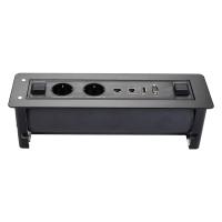 Quality Electric Motorized Desk Flip Socket Meeting Table Power Outlet Plug for sale