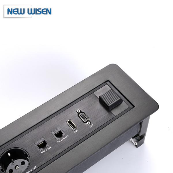 Quality Electric Motorized Desk Flip Socket Meeting Table Power Outlet Plug for sale
