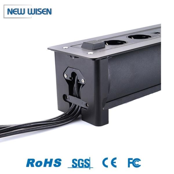 Quality Electric Motorized Desk Flip Socket Meeting Table Power Outlet Plug for sale