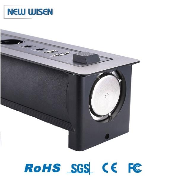 Quality Electric Motorized Desk Flip Socket Meeting Table Power Outlet Plug for sale