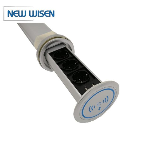 Hidden Electric Grounding Power Outlet Tower Plug Desktop Kitchen Motorised
