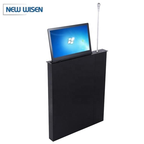 Quality Dual Screen Paperless Conference Motorized Monitor Lift System Aluminum Brushed for sale