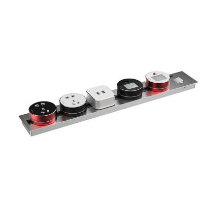 China Customized Hospital Electrical Rail Power Socket For Smart Office Desk Furniture for sale