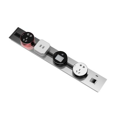 China 8 Port USB A Electric Power Track Socket Outlet For Office Desk for sale