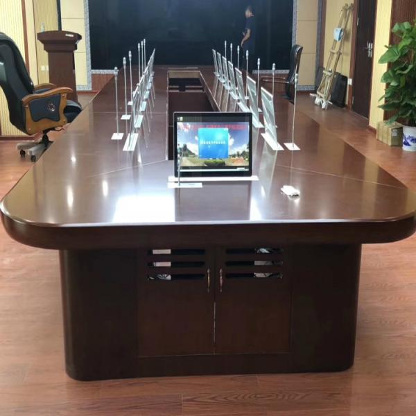Quality Meeting Room Motorized Computer Monitor Lift Vertical Hidden LCD Customized for sale