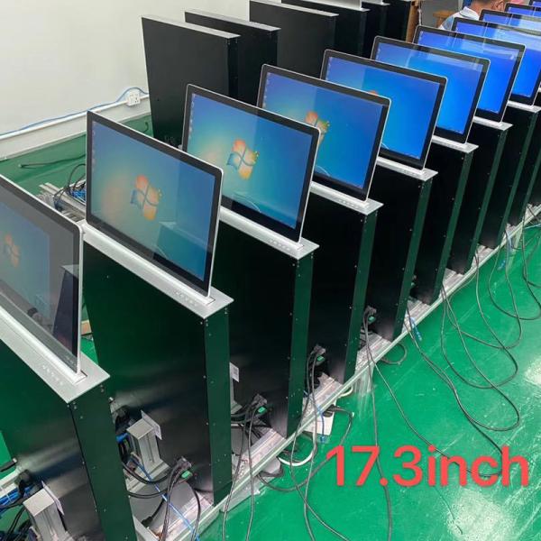 Quality Meeting Room Motorized Computer Monitor Lift Vertical Hidden LCD Customized for sale
