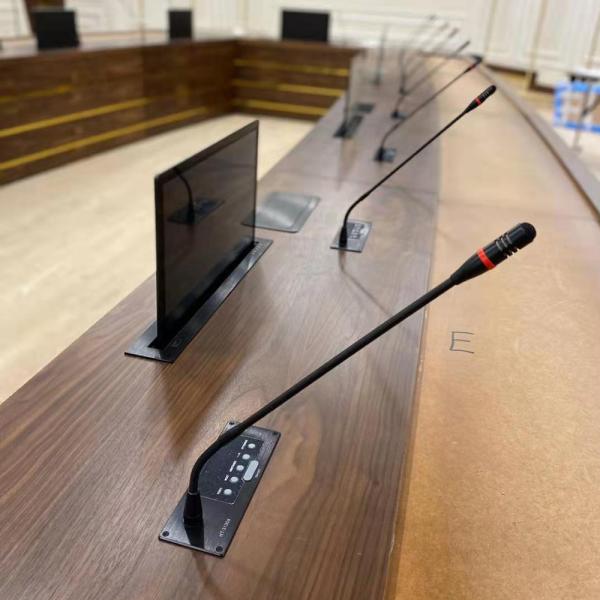 Quality 18.4 Inch LCD FHD Hidden Monitor Lift Computer System With Microphone for sale