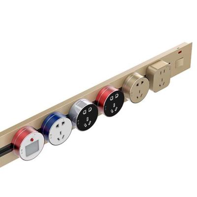 China Smart Hidden Power Track Socket Multi Office Desk Rail System for sale
