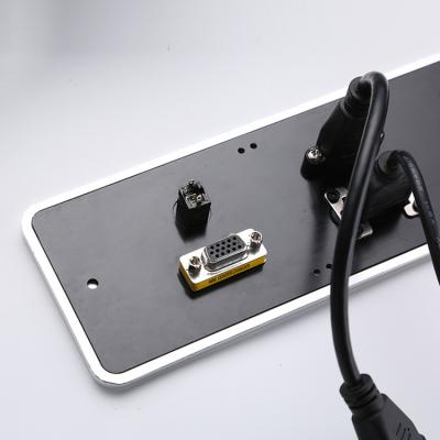 China Meeting Room Desk Mounted Plug Sockets Embedded Power Strip With Usb for sale