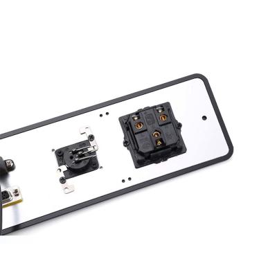 China Multimedia Hidden Desktop Mounted Power Outlet Socket With Usb Brushed Silver for sale