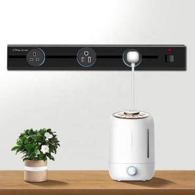 China Surface Wall Mounted Kitchen Power Sockets with Multifunctional LED Track Socket for sale