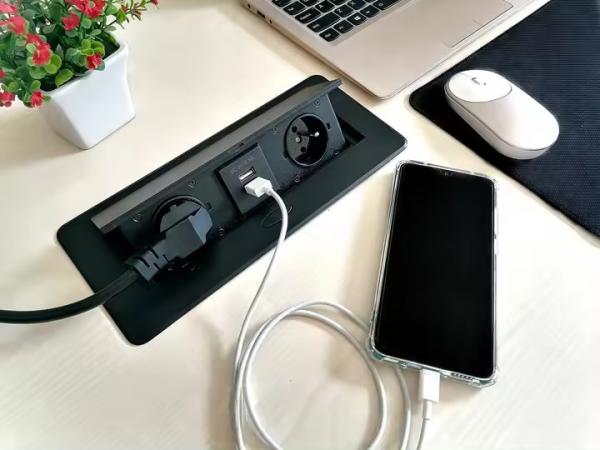 Quality Hidden Electrical Pop Up Desk Socket Outlet Box 100V-240V AC for sale