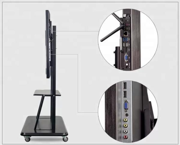 Quality 80W Android Black Interactive Whiteboards Display Wall Mounted 350cd/M2 for sale