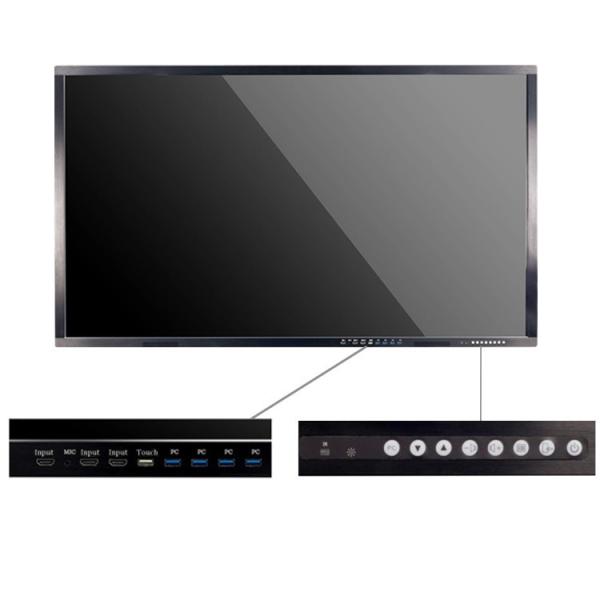 Quality 80W Android Black Interactive Whiteboards Display Wall Mounted 350cd/M2 for sale