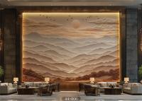 China 5D Embossed Decorative PVC Feature Wall Panel Customizable Patterns for sale