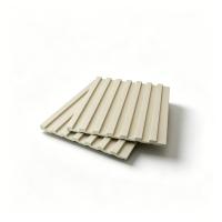 China Solid Core PVC Fluted Wall Panels 150x8mm Grooved Cladding System Waterproof Texture for Room Divider Applications for sale