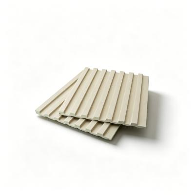 China Solid Core PVC Fluted Wall Panels 150x8mm Grooved Cladding System Waterproof Texture for Room Divider Applications for sale