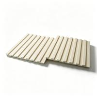 China Solid Core PVC Fluted Wall Panels 150x8mm Grooved Cladding System Waterproof Texture for Room Divider Applications for sale