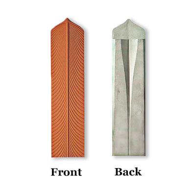 China 3D Faux Feather Texture PU Stone Polyurethane Waterproof Realistic Surface For Hotel for sale