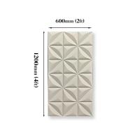 China Geometrical PU Stone Polyurethane Component Wall Cladding Easy Cut Install For Office Hotel for sale