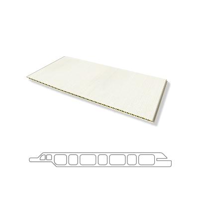 China Bamboo Wood Fiber PVC Wall Panels Hollow Interlocking Eco Friendly Home Decoration Board for sale