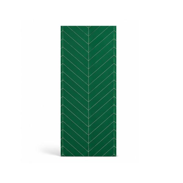 Quality Green Chevron Stone Plastic Composite Wall Panel Texture Waterproof Scratch Resistant Hotel Interior Decor for sale