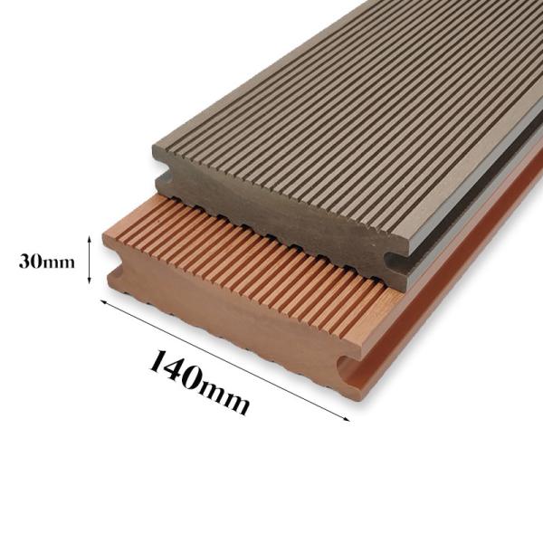 Quality 140x30mm WPC Deck Flooring Eco Friendly Waterproof Anti Fade Outdoor Patio Pool for sale