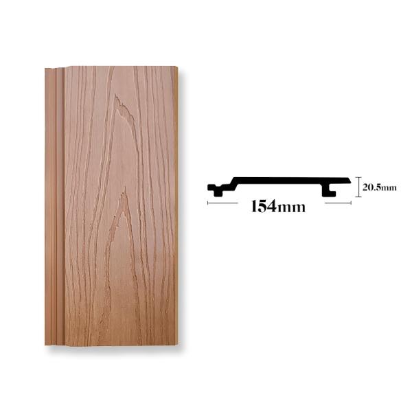 Quality Wood Plastic Composite Wall Panel Waterproof UV-Stabilized WPC Cladding Terrace Backyard for sale