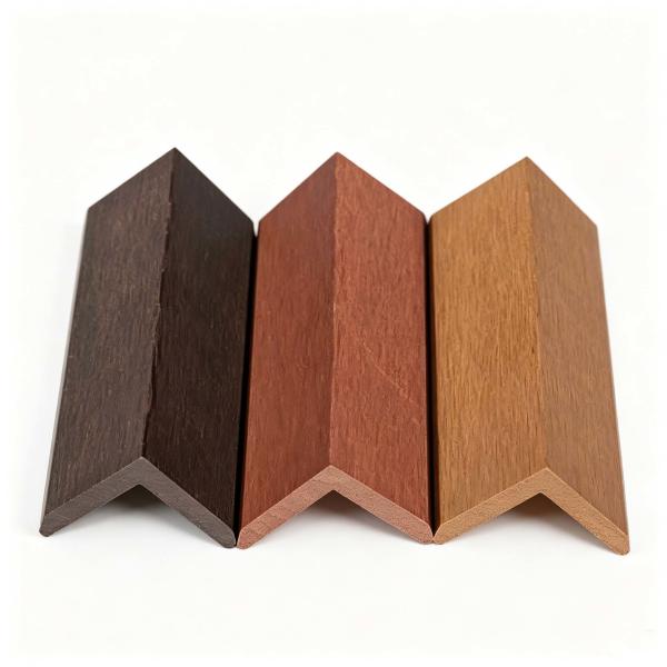 Quality 50x50mm WPC Deck Panel Trim Waterproof Corner Guard End Cap Patio Pool Flooring for sale