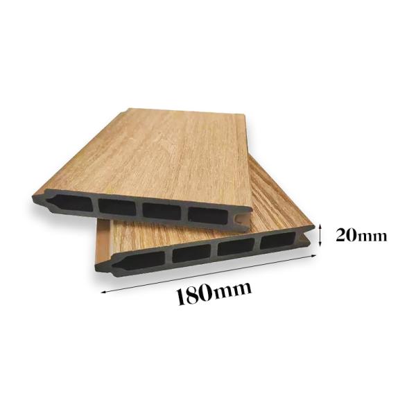 Quality 180*20mm WPC Outdoor Wall Panels ASA Co-Extruded Interlocking Fence Board Patio Garden for sale