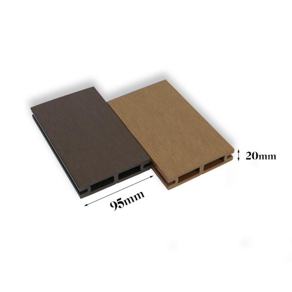 Quality 95*20mm WPC Outdoor Wall Panels ASA Co-Extruded Interlocking Durable Fence Board Villa for sale