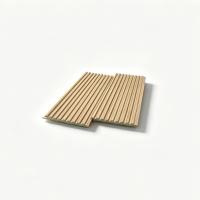 China 80x7mm Corrugated Solid Core PVC Fluted Wall Panels Durable Interior Cladding Sheet for Column Wrap Design for sale