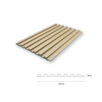 China Interlocking 3D Slat PVC Fluted Wall Panels 145x8mm Solid Core Decorative Cladding for Column Wrap Projects for sale