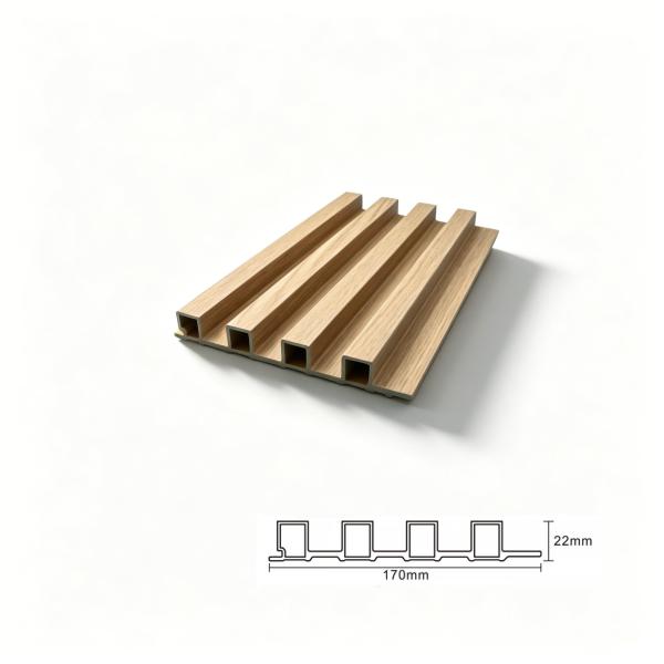 Quality DIY Friendly Hollow 3D Slat PVC Fluted Wall Panels 170x22mm Interior Wall Cladding for Home Decor Projects for sale