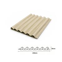 Quality Wave Design Corrugated PVC Fluted Wall Panels 200x15mm Decorative Interior for sale
