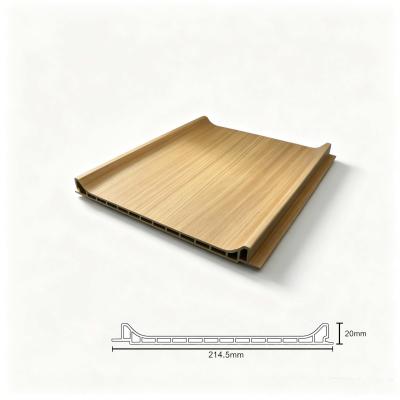 China Concave 3D Texture PVC Fluted Wall Panels 215x20mm Long Lasting Interior Cladding Design for Bedroom Office Spaces for sale