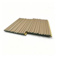 China Click Lock Solid Waterproof PVC Fluted Wall Panels 163x12mm Wavy Grille Interior Cladding for Home Decor Projects for sale