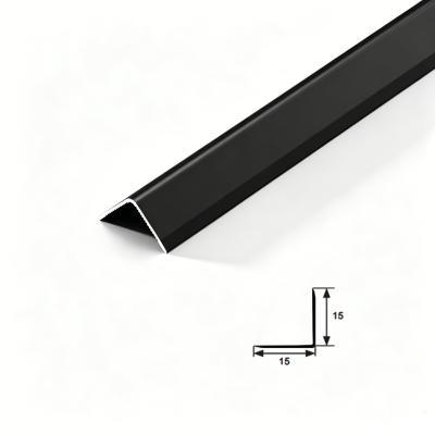 China L Shaped Aluminium Right Angle Trim 15x15mm Edge Profile Strip Wall Panel Installation Molding for sale
