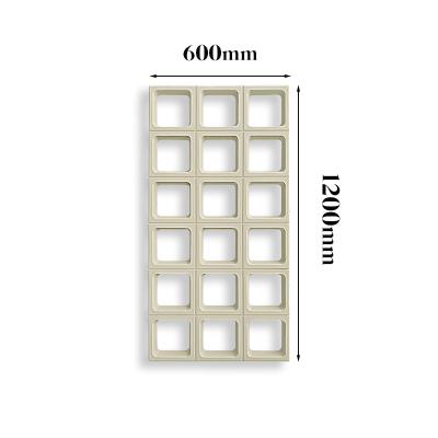 China Rectangle Grid 3D Polyurethane Faux Stone Wall Panel Foam Board Easy Install For Corridor for sale