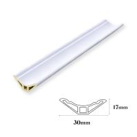 Quality 30x17mm Formaldehyde Free PVC Fluted Internal Corner Trim Bamboo Wood Fiber for sale