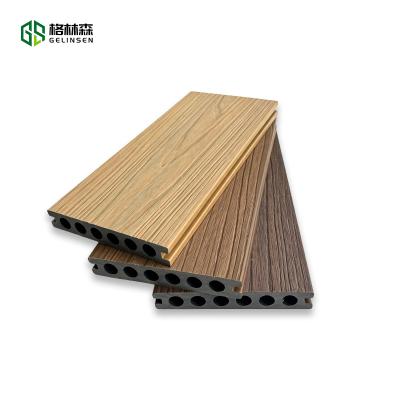 China WPC Decking 140×25mm UV-Resistant 3D Embossed Outdoor Flooring Non-Fading for Poolside for sale