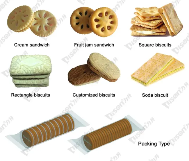 Food Grade Biscuit Machine for Sandwiching and on Edge Cream Filling Packaging